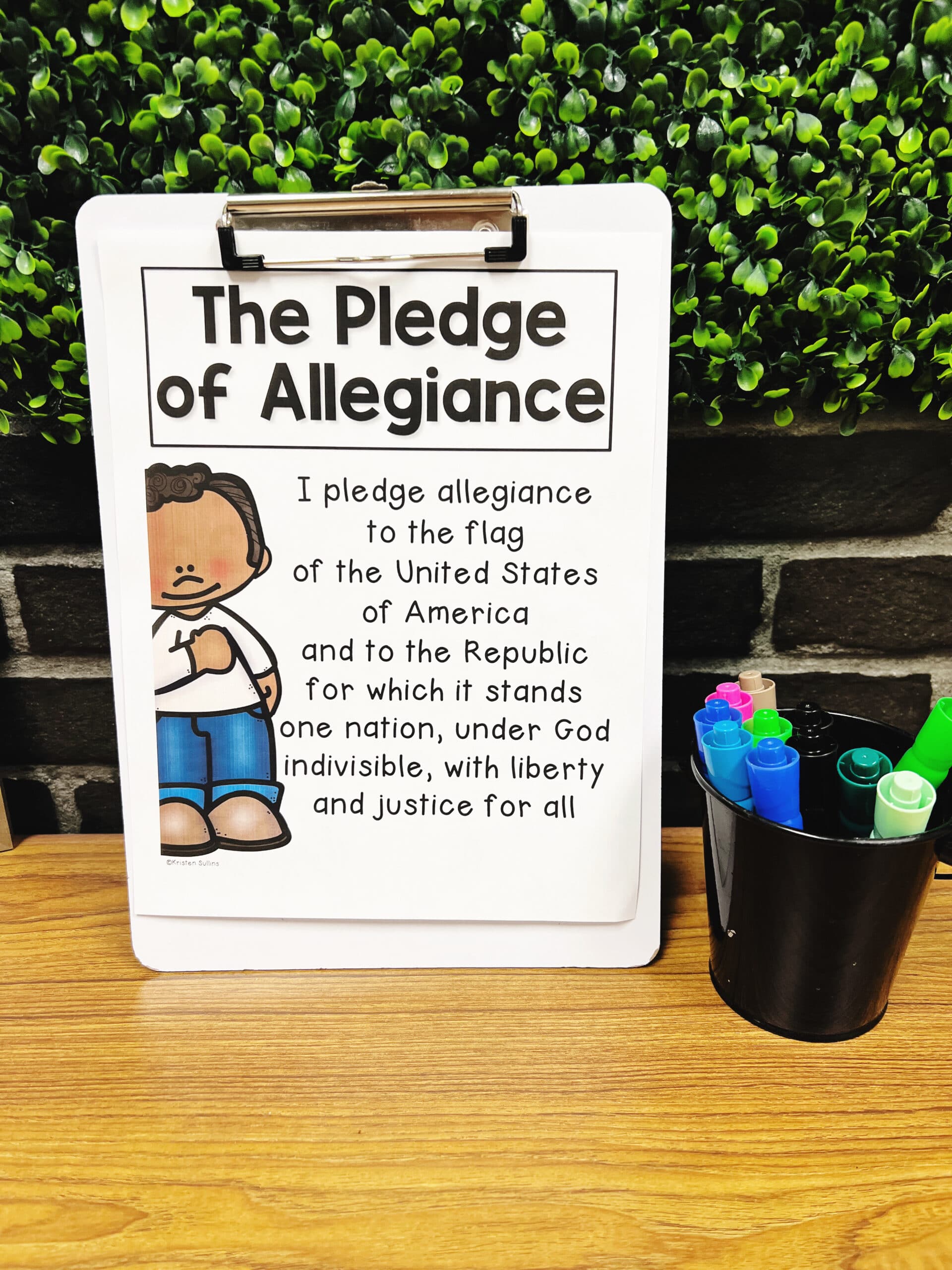 Pledge of Allegiance for First Grade - Kristen Sullins Teaching