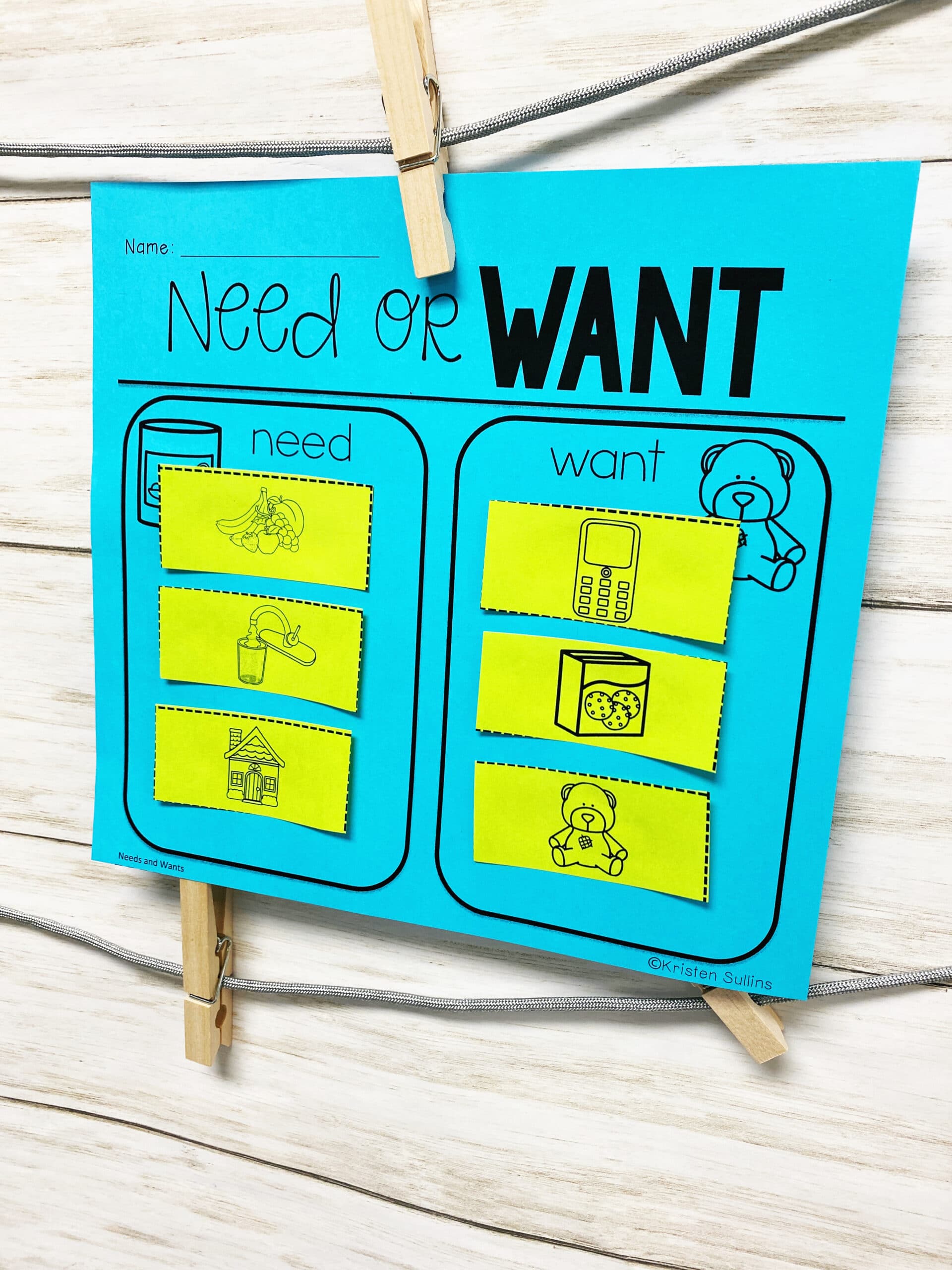 Financial Literacy for First Grade - Kristen Sullins Teaching