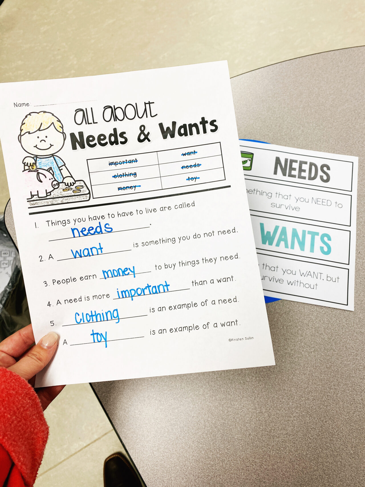 Financial Literacy for First Grade - Kristen Sullins Teaching