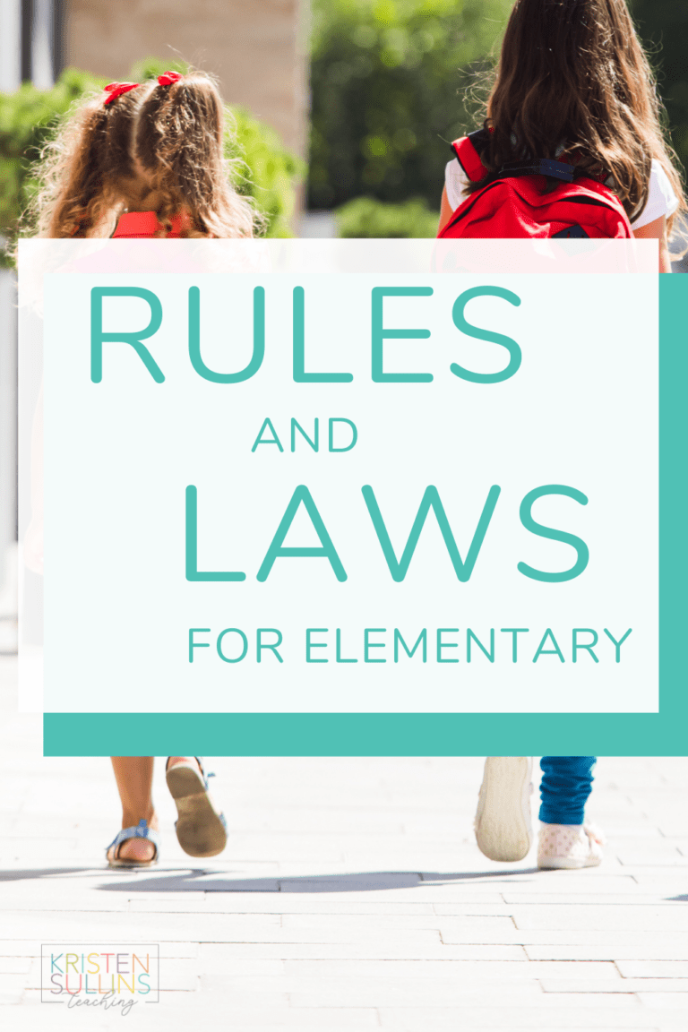 Rules and Laws for First Grade - Kristen Sullins Teaching