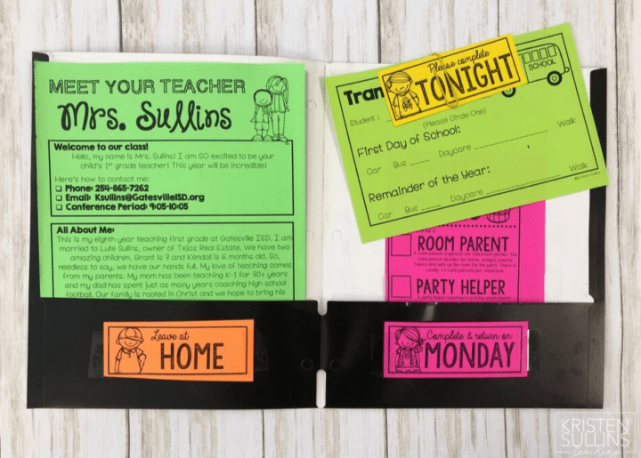 How to Have a Stress Free Meet the Teacher - Kristen Sullins Teaching