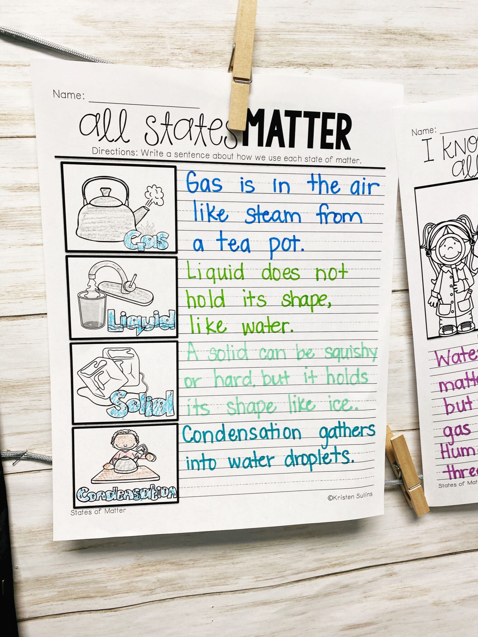 States of Matter for First Grade - Kristen Sullins Teaching