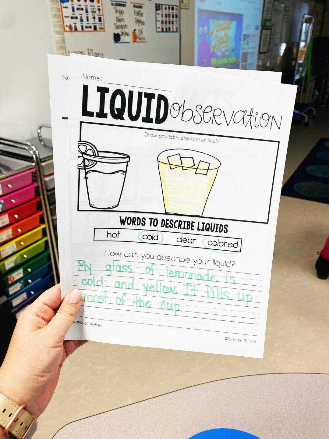 States of Matter for First Grade - Kristen Sullins Teaching