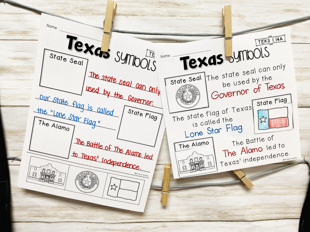 Texas Activities for First Grade - Kristen Sullins Teaching