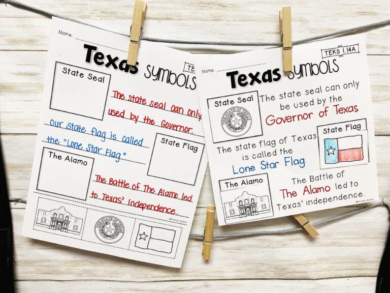 Texas Activities for First Grade - Kristen Sullins Teaching