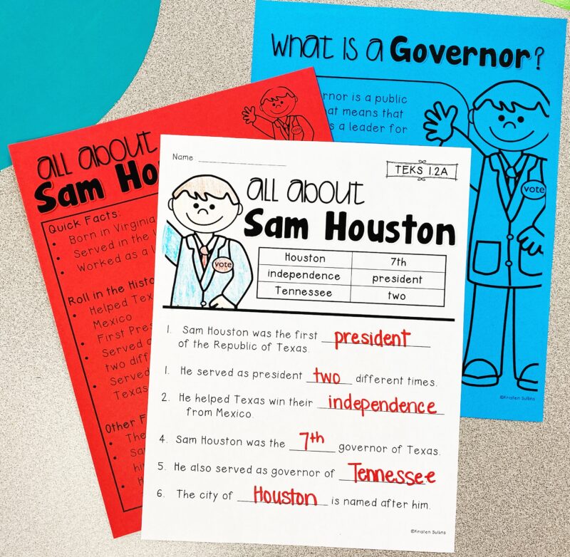 Texas Activities for First Grade - Kristen Sullins Teaching