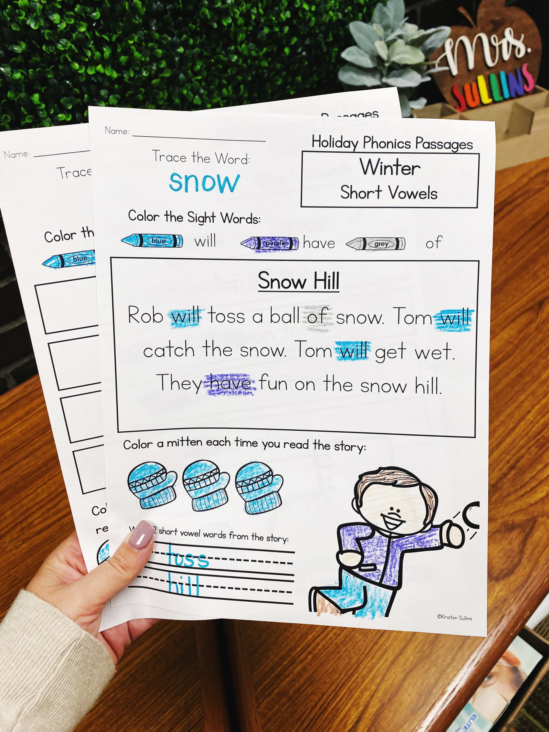 Winter Phonics and Fluency Activities - Kristen Sullins Teaching