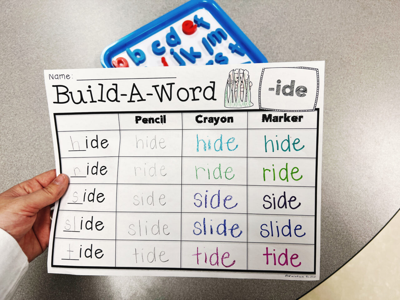 First Grade Build a Word Station - Kristen Sullins Teaching