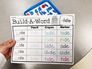 First Grade Build a Word Station - Kristen Sullins Teaching