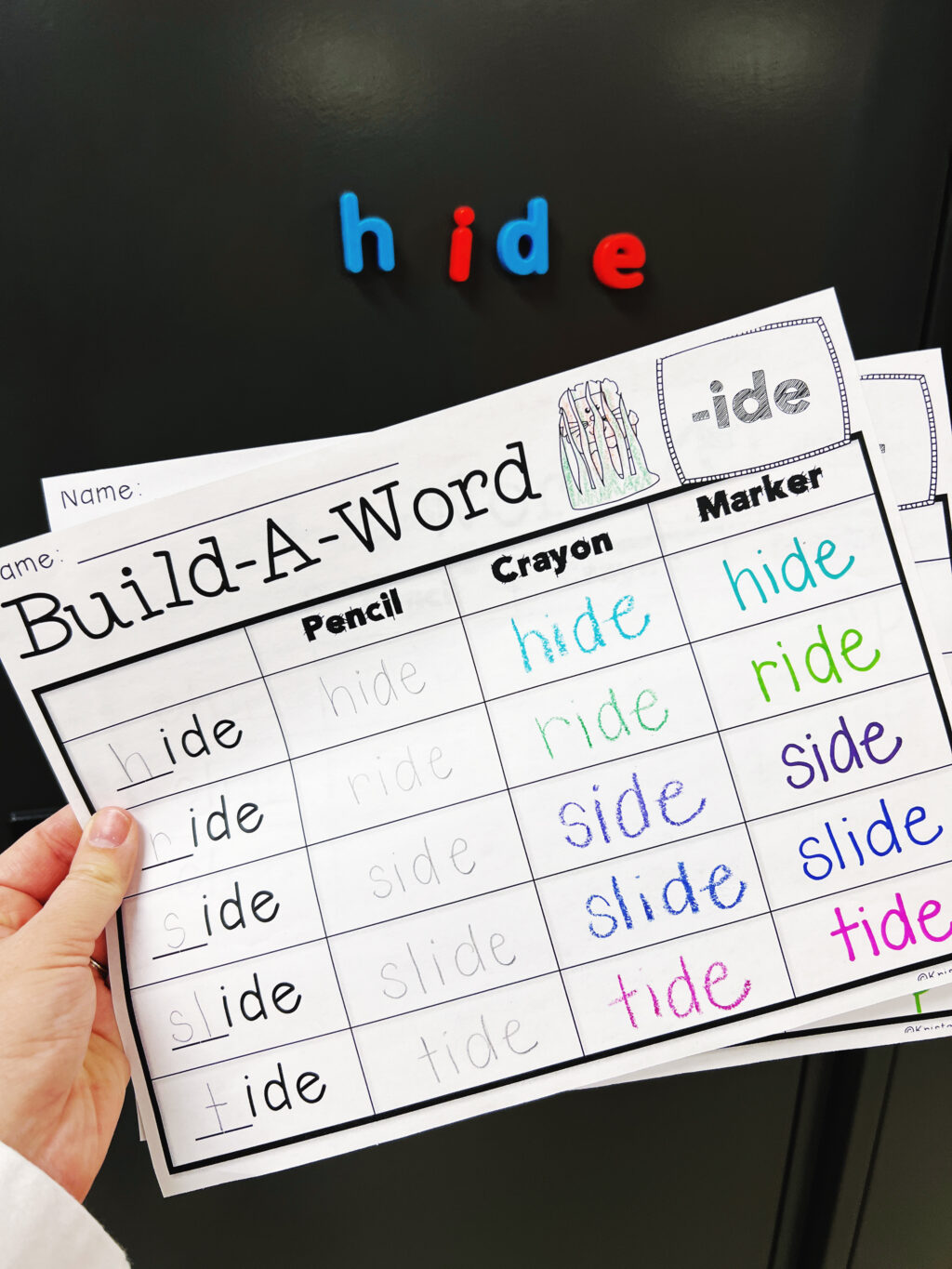 First Grade Build a Word Station - Kristen Sullins Teaching