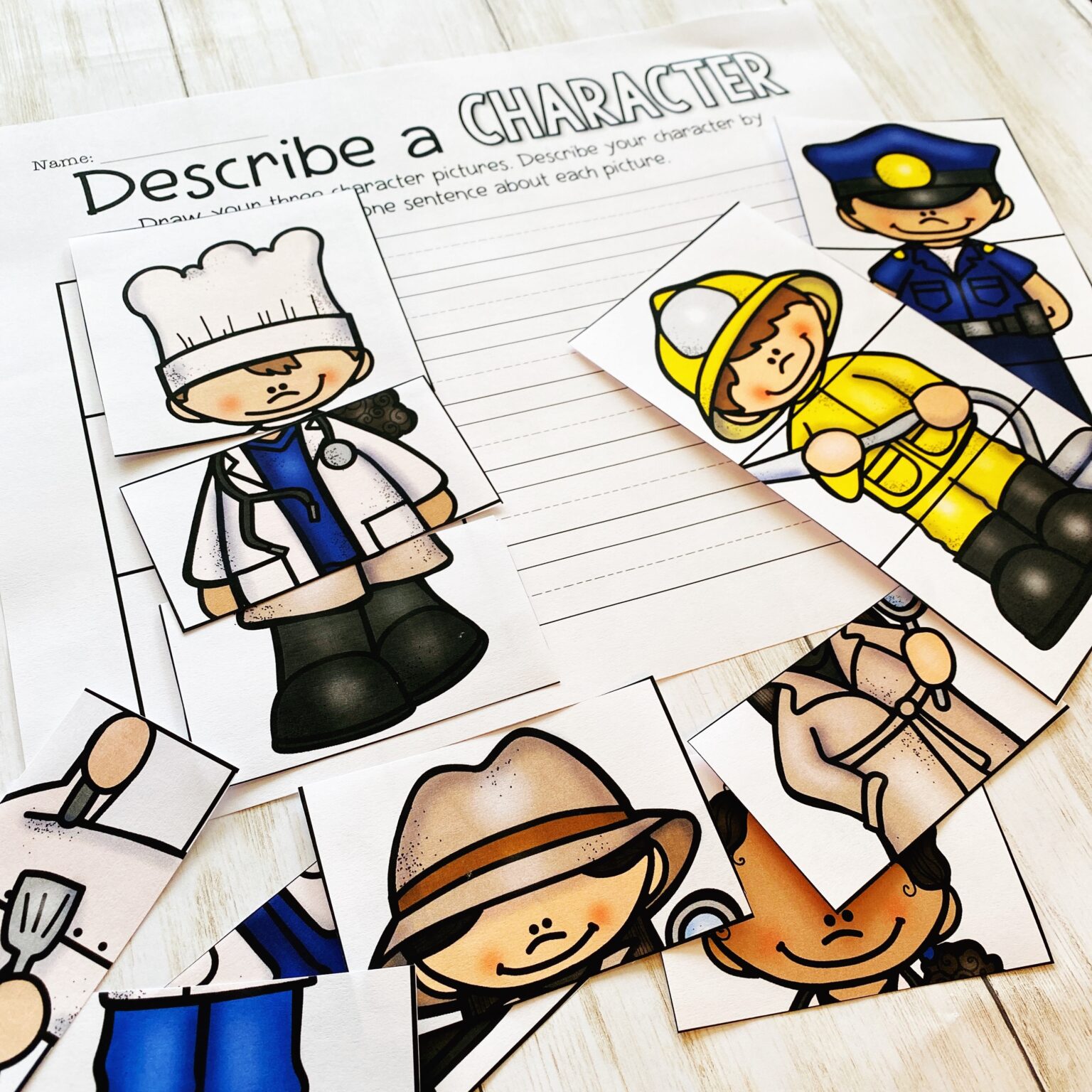 Describe a Character for First Grade - Kristen Sullins Teaching