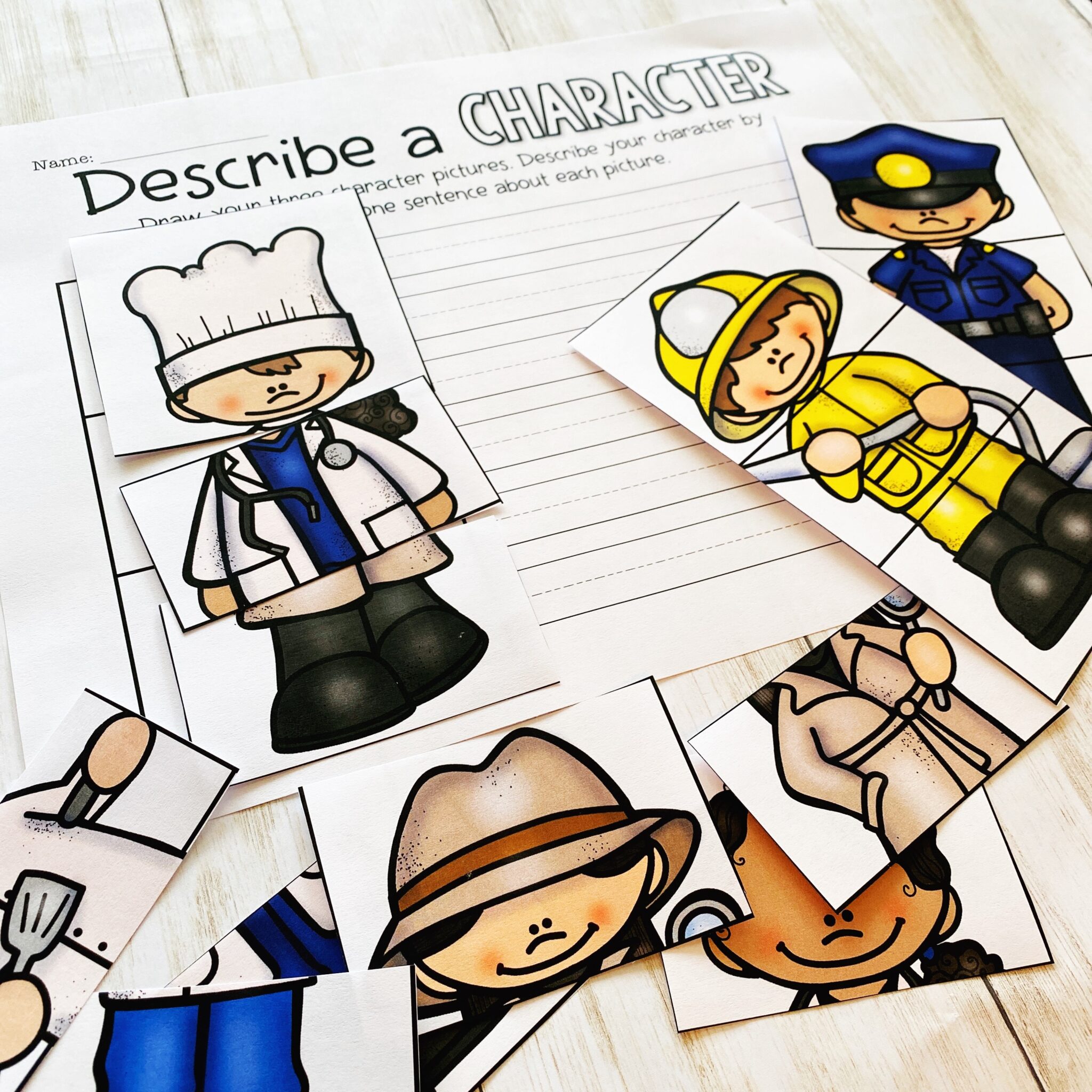 Describe a Character for First Grade - Kristen Sullins Teaching