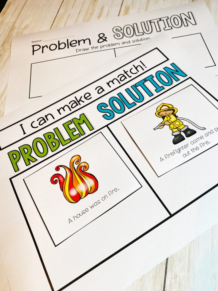 Problem and Solution for First Grade - Kristen Sullins Teaching