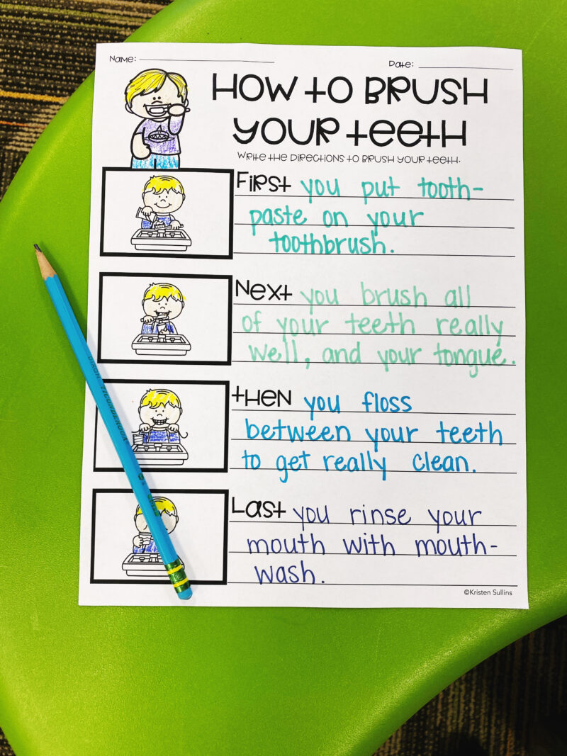 "Set it and FORGET IT" Writing Station - Kristen Sullins Teaching