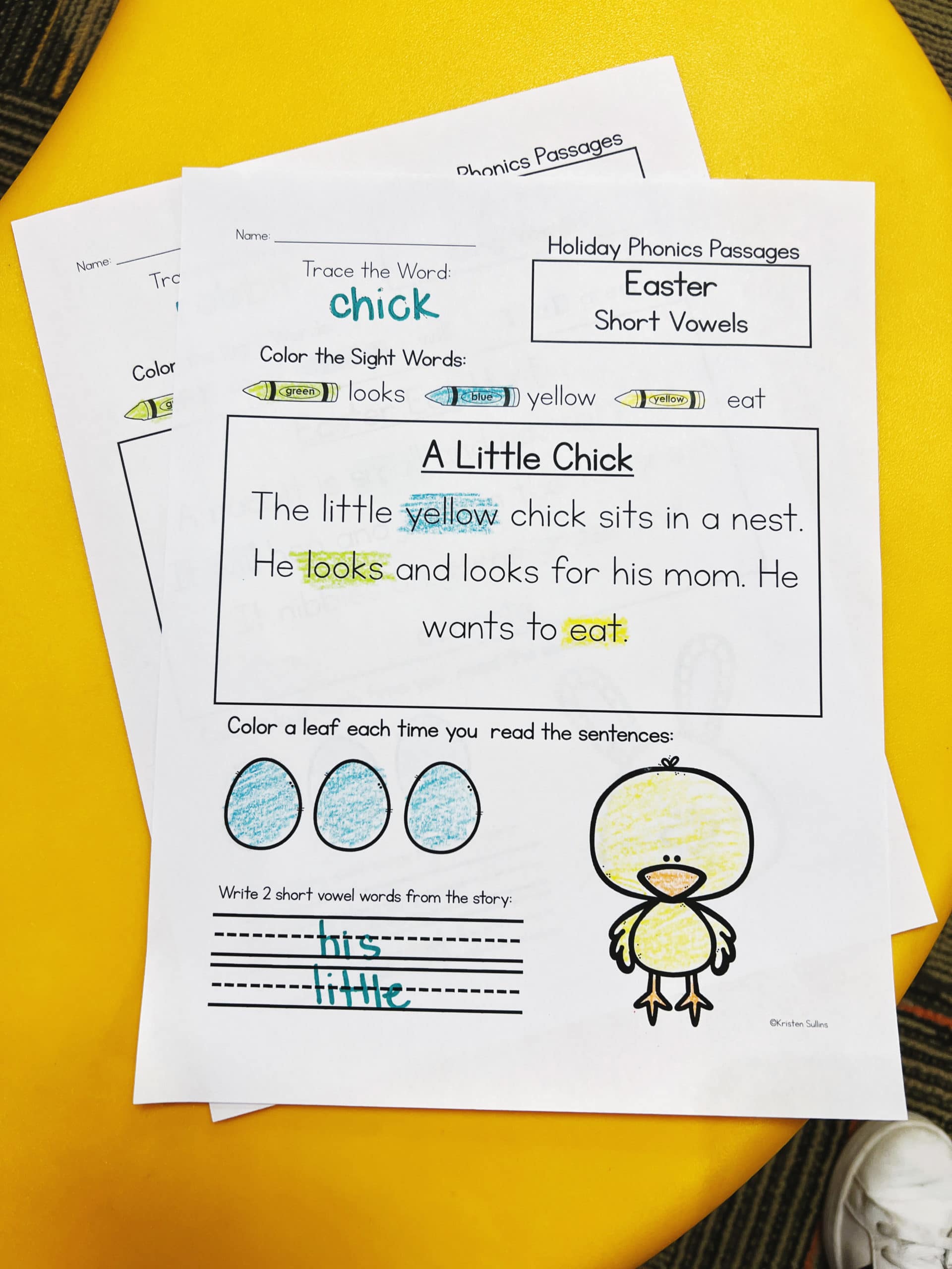 Easter Phonics and Fluency Activities - Kristen Sullins Teaching