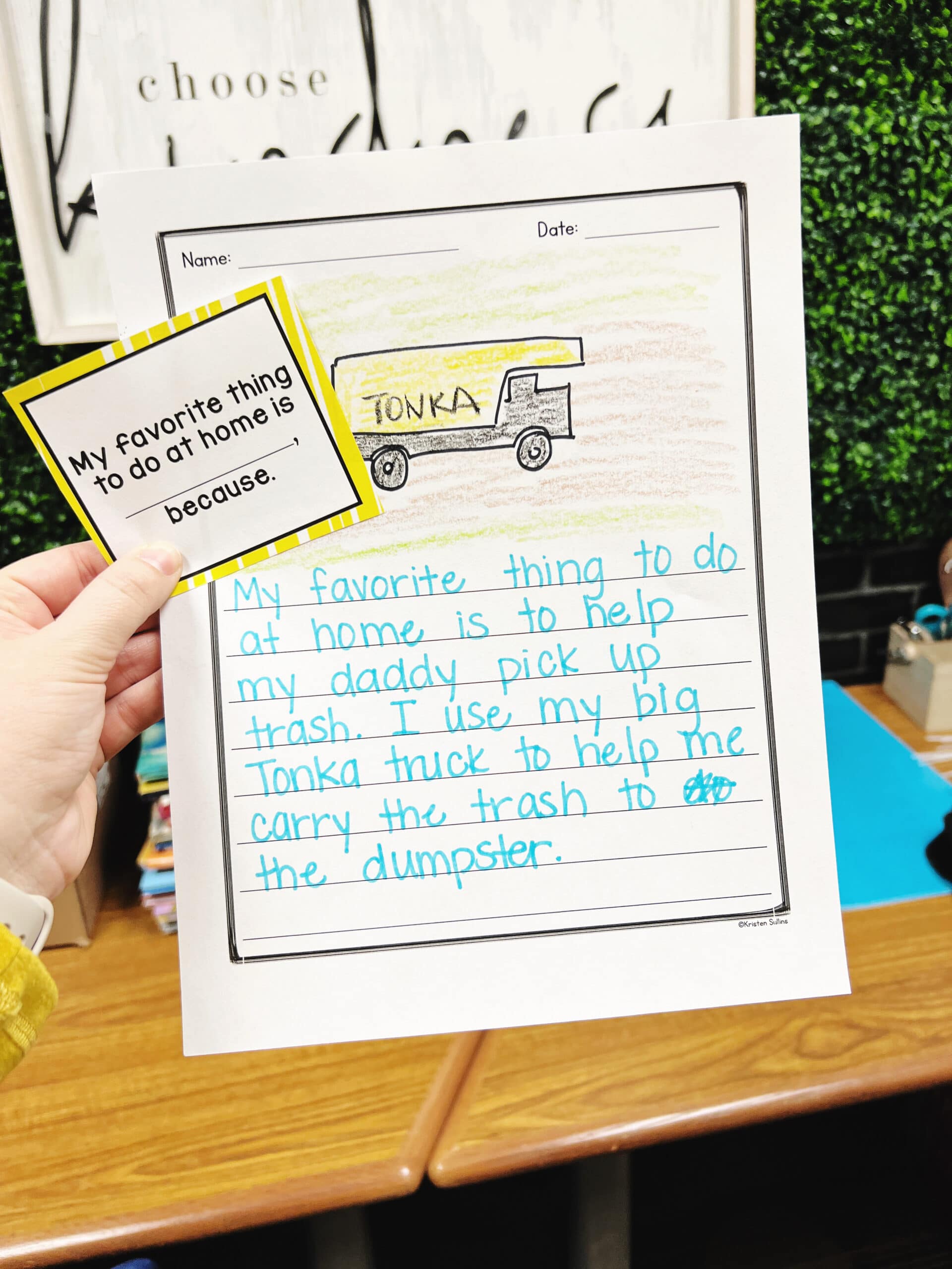 Writing Prompt Station for First Grade - Kristen Sullins Teaching