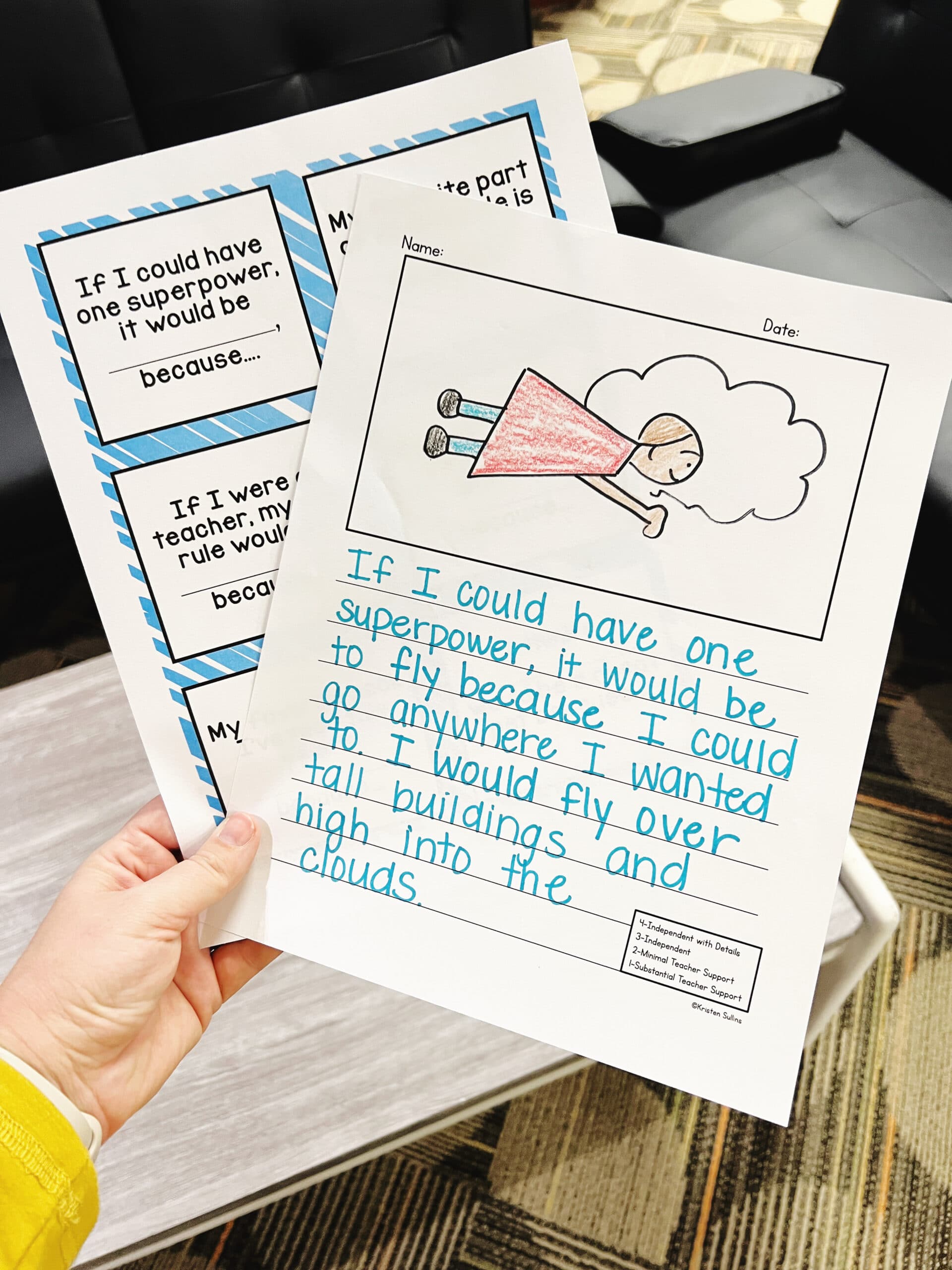 Writing Prompt Station for First Grade - Kristen Sullins Teaching