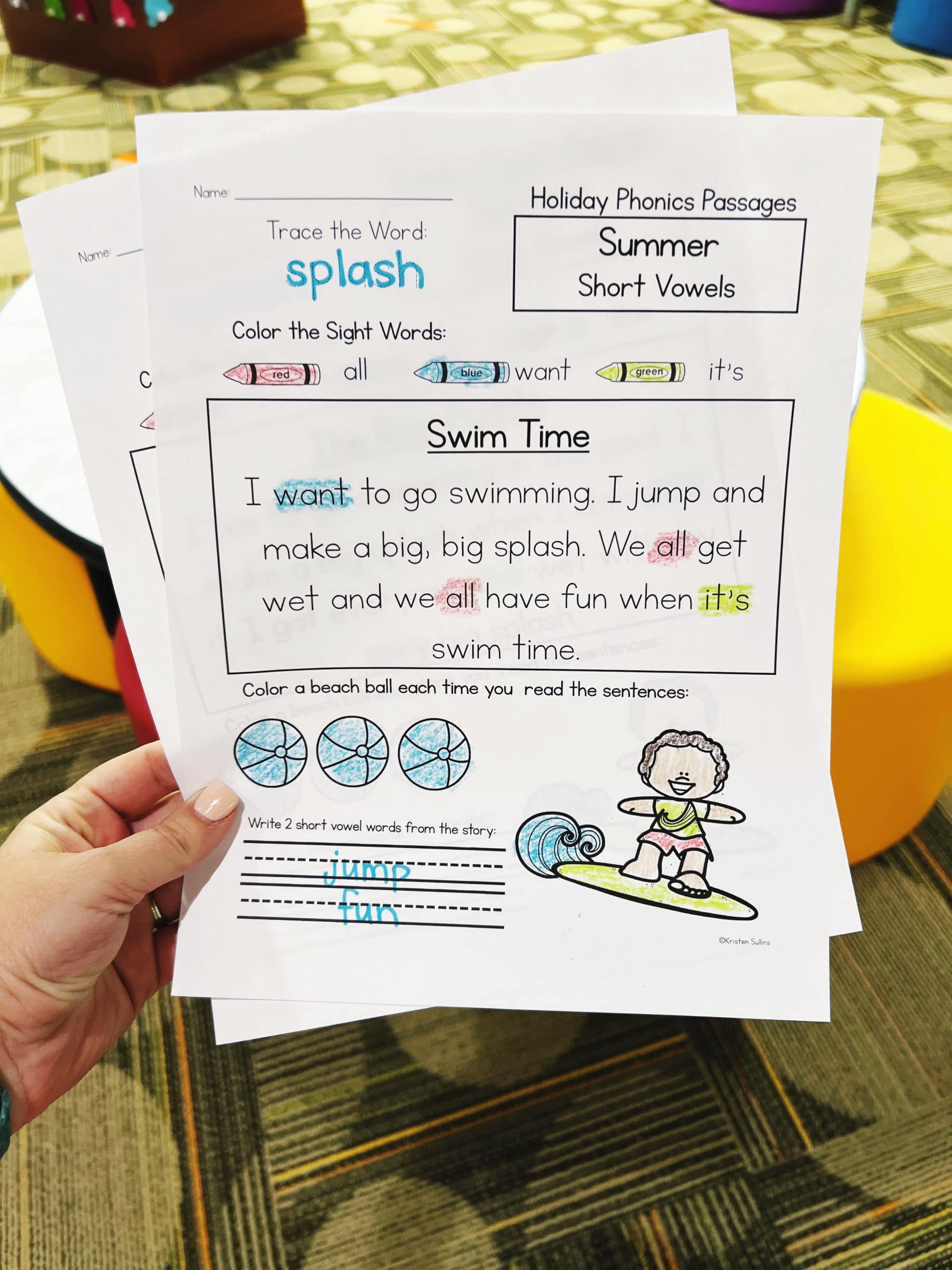 Summer Phonics and Fluency Activities - Kristen Sullins Teaching