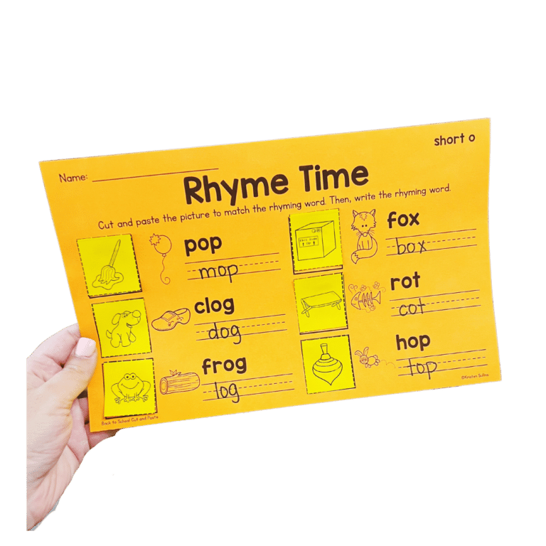 Back to School Cut and Paste Activities for First Grade - Kristen ...