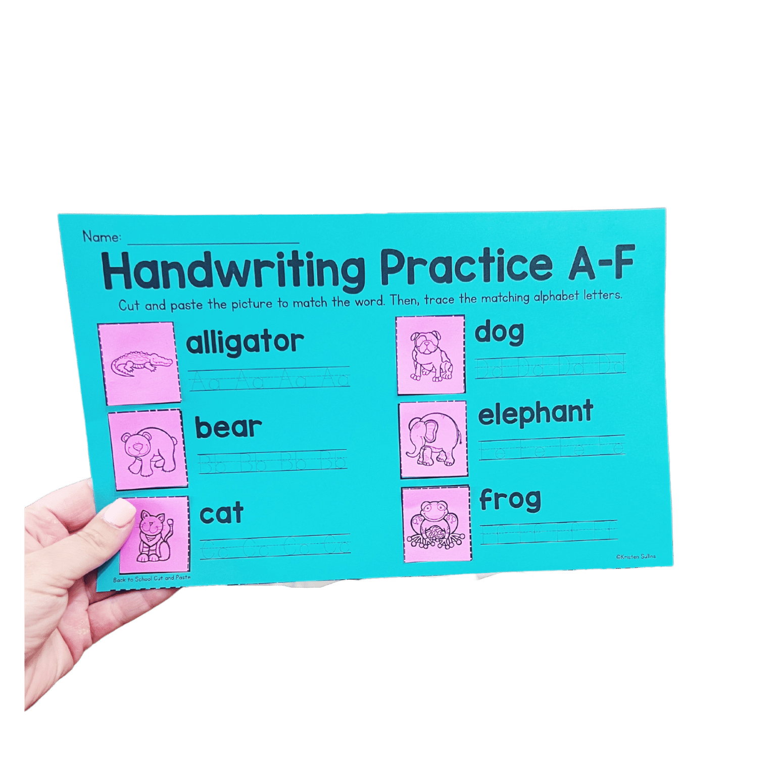 Back to School Cut and Paste Activities for First Grade - Kristen ...