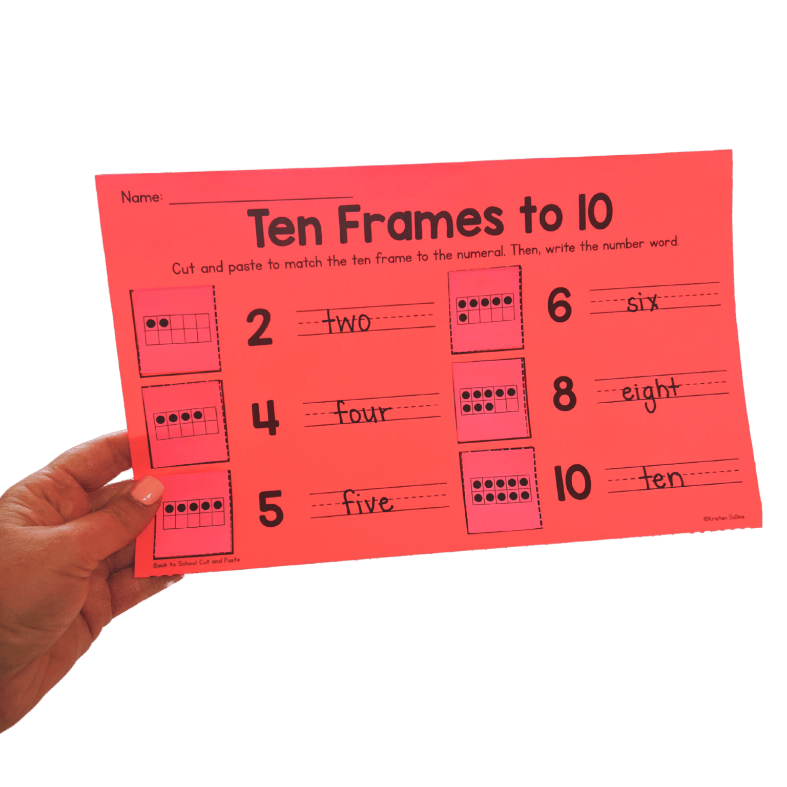 Back to School Cut and Paste Activities for First Grade - Kristen ...