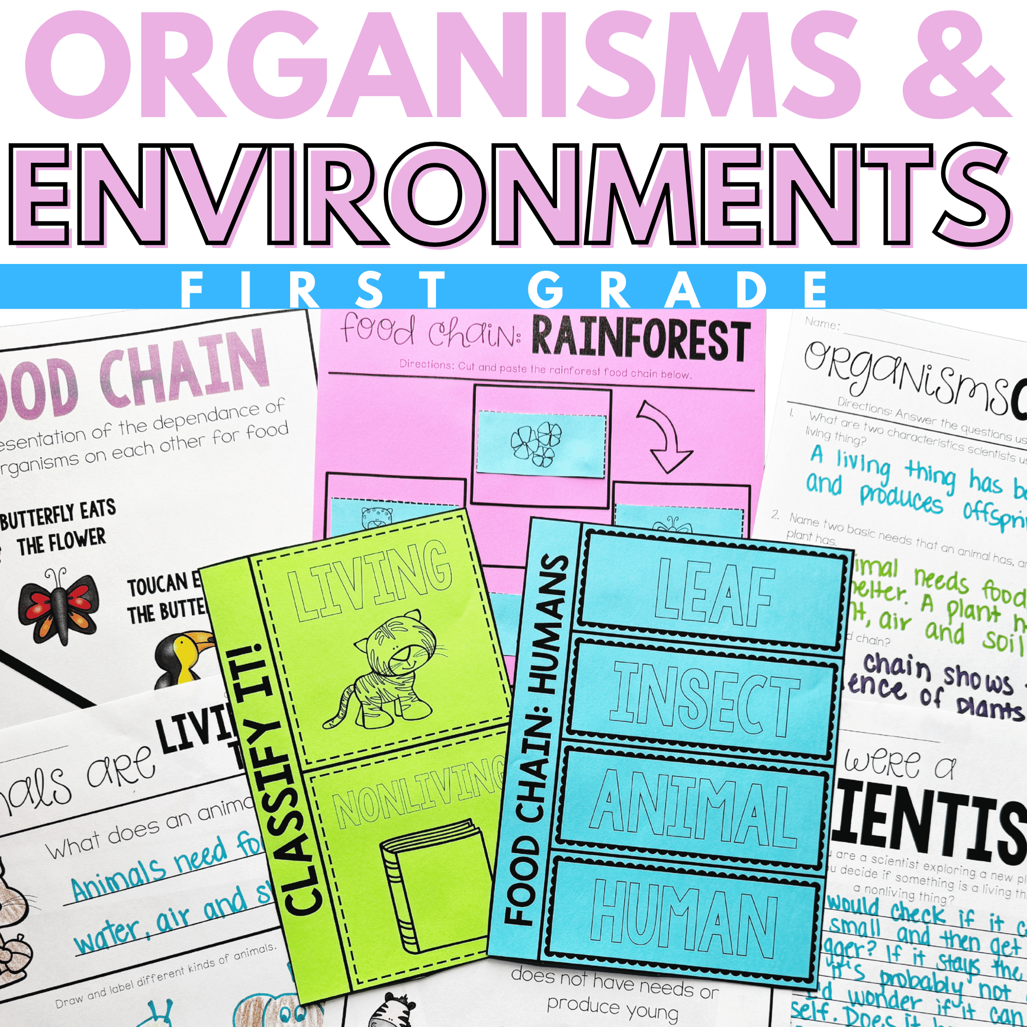 Organisms and Environments (Living and Nonliving) for First Grade ...